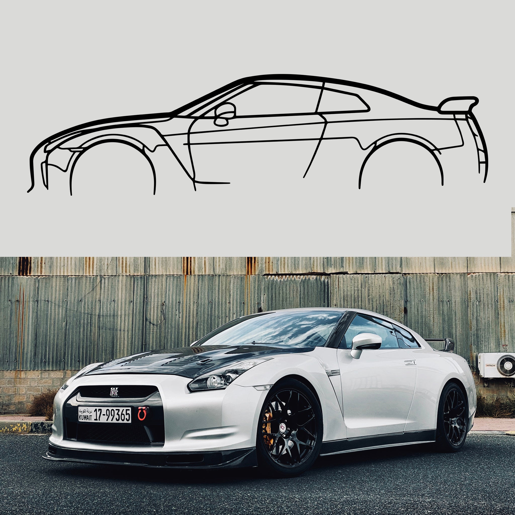 Your Custom Car Silhouette Metal Wall Art – Moto Vibes